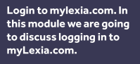 Logging in to myLexia